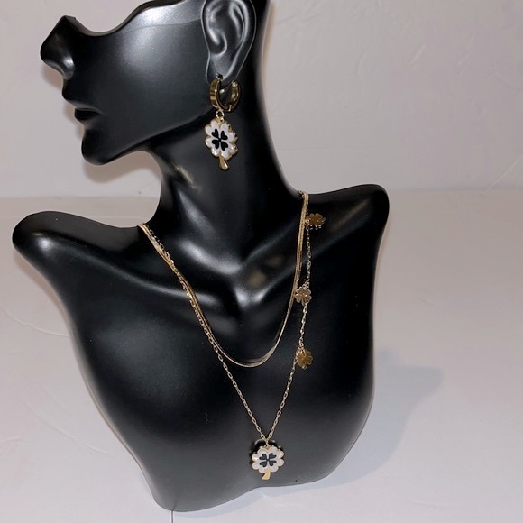 Jewelry | Vintage Style Four Leaf Clover Flower Titanium Steel Gold ...